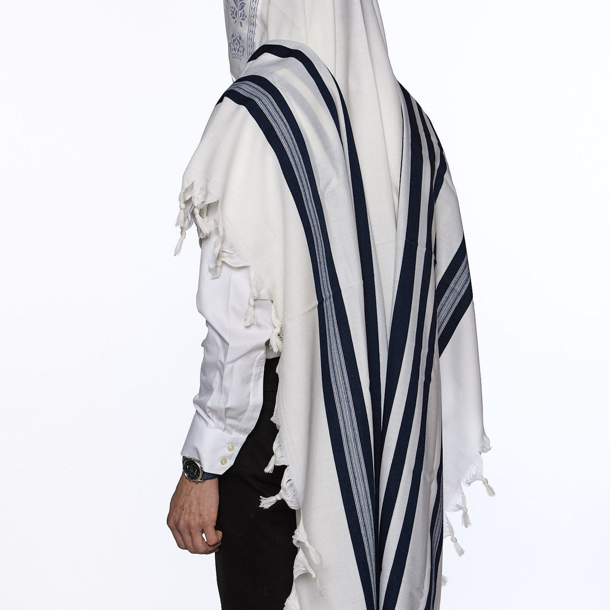 Mofet "Yishtabach" Wool Tallit – MitzvahArt